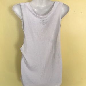 True Religion | Tops | True Religion Logo Black Beaded White Tank Top ...